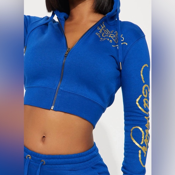 Ed Hardy | Pants & Jumpsuits | Ed Hardy Blue Set With Beautiful Designs ...